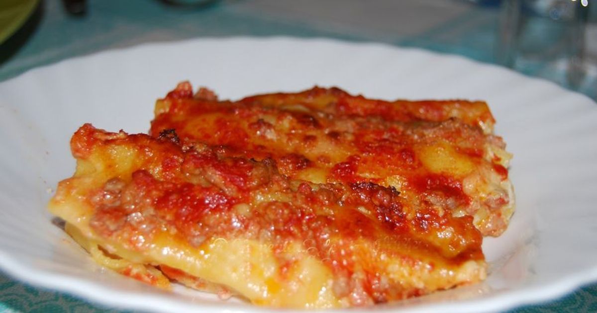 Cannelloni con mozzarella